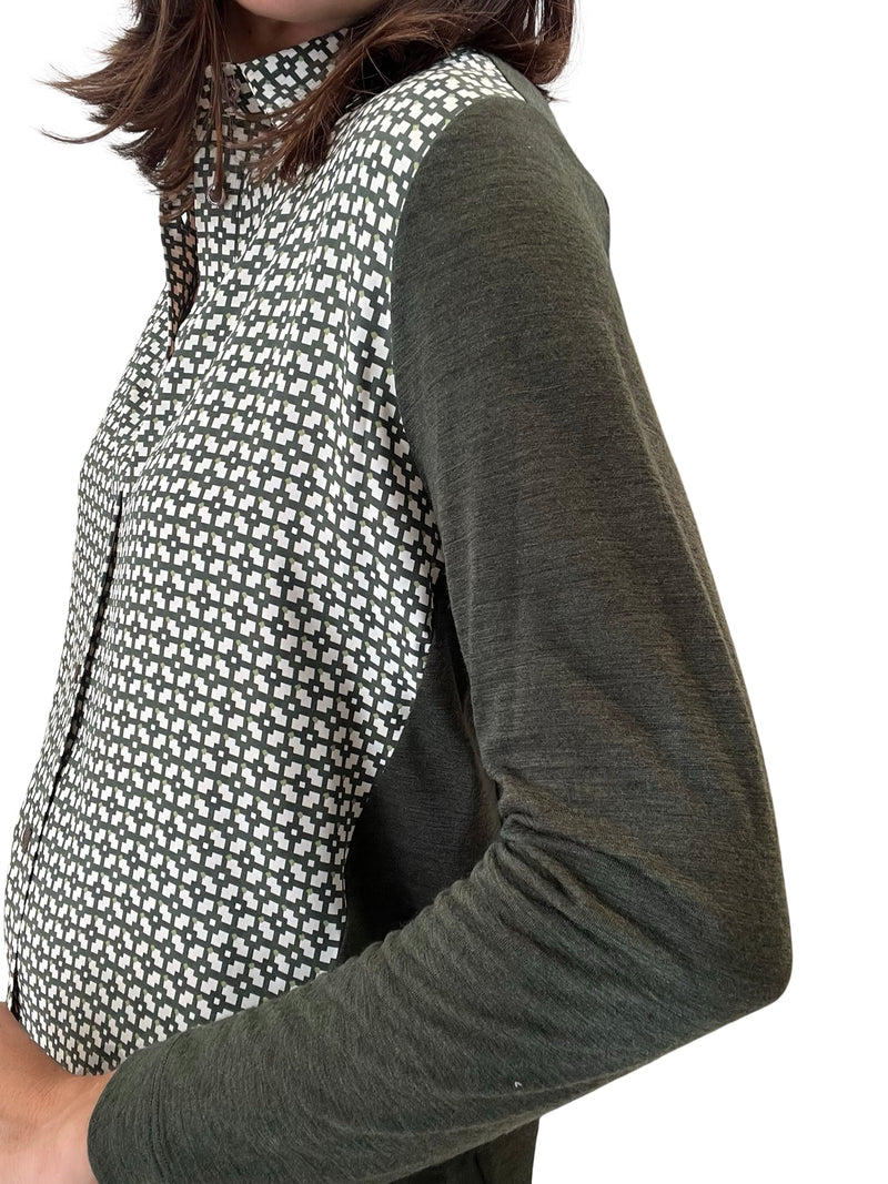 Whyci Milano Silk and Check Stitch Shirt – ilbacodaseta